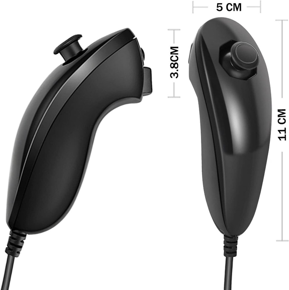 2Pack Wii Nunchuck Black White For Nintendo nunchucks for Nintendo Wii ...