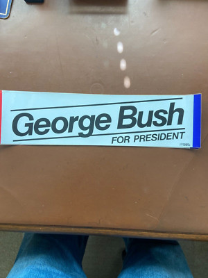 George Bush for President 1980's VINTAGE bumper sticker 15" | eBay