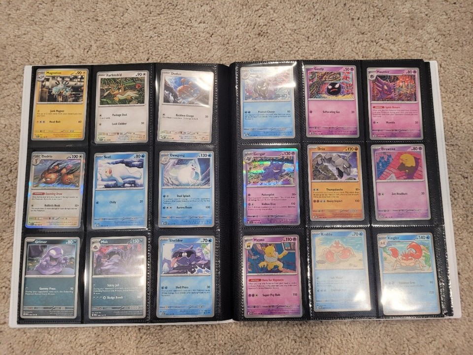 Pokemon 151 Complete Base Master Set of 165 in Binder w/ Holo Energies ...