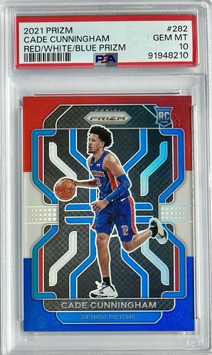 Cade Cunningham Rookie Card 2021 Panini Prizm Basketball Red White Blue ...