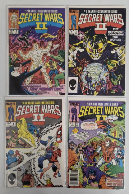 SECRET WARS II #1-9 FULL RUN LOT Beyonder Spider-Man Doom HI GRADE Avg ...