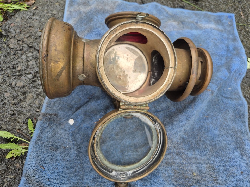 Brass era Gray & Davis Auto Tail Lamp Model T tail light | eBay