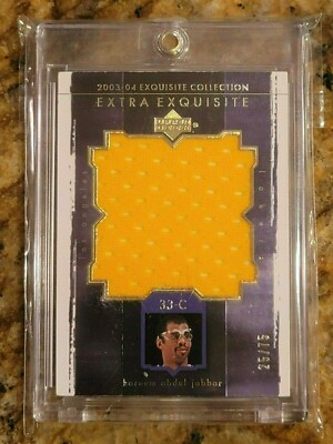 2003-04 Upper Deck Exquisite Kareem Abdul-Jabbar Extra Jersey /75 ...