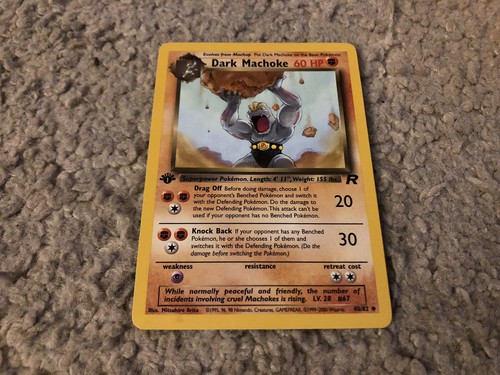 DARK MACHOKE TEAM ROCKET 1ST EDITION POKEMON CARD 40/82 NM RARE LOOK | eBay