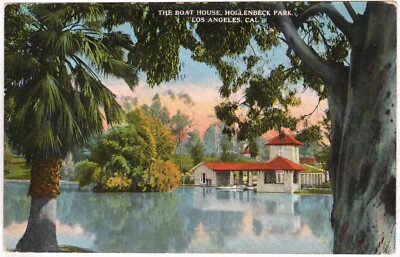 Postcard - Boat House, Hollenbeck Park, Los Angeles, CA - Early 1900s ...