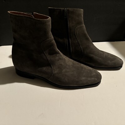 NEW Allen Edmonds ‘SIENA’ Men's Zip Boots 11 D Grey Suede | eBay