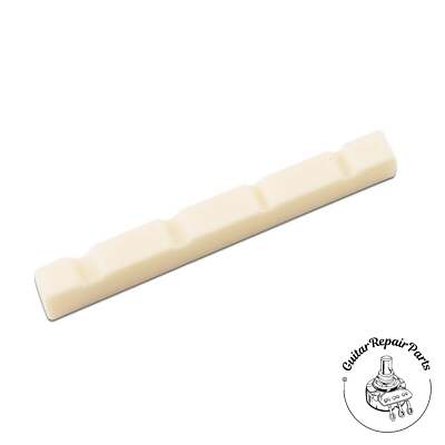 Slotted Bone Nut For Precision Bass, Flat Bottom, 42mm - Bleached Bone ...