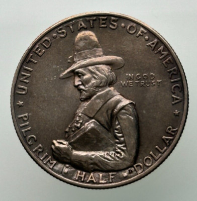1920 Pilgrim Commemorative 50c Half Dollar 90% Silver Coin | eBay