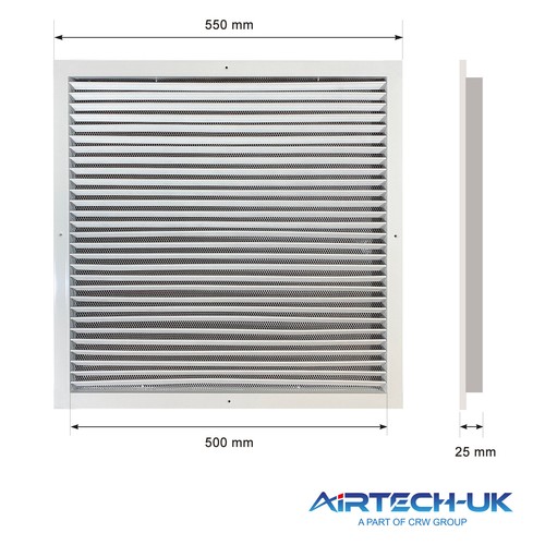 Fixed Aluminium Weather Louvre Extractor Fan Ventilation Wall Grille ...