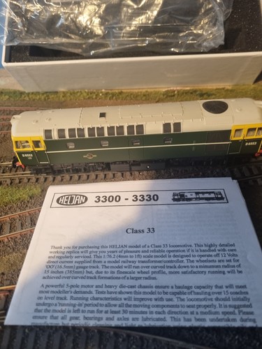Heljan 3310 OO Gauge BR Green Class 33 Diesel Loco D6553 | eBay UK