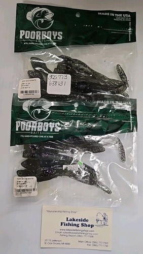 2 POOR BOY BAITS GOBY 4" GO2-GOBY JC'S WAT SOFT PLASTIC BAIT BASS ...