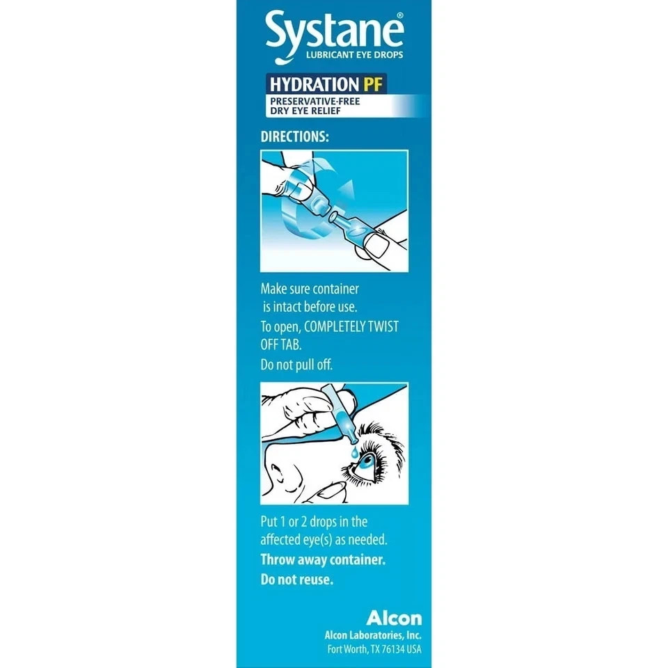 Systane Hydration PF Eye Drops | 30 Vials for Dry Eye Relief & Daily ...