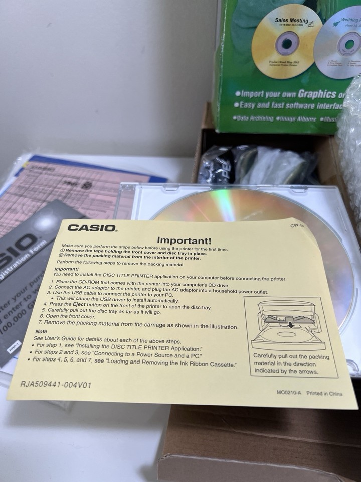 Casio CW-50 CD/DVD Thermal Printer New 79767139438 | eBay