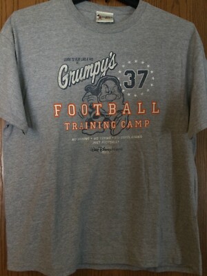 Grumpy’s Football Training Camp- Walt Disney World - Gray Shirt - XL | eBay