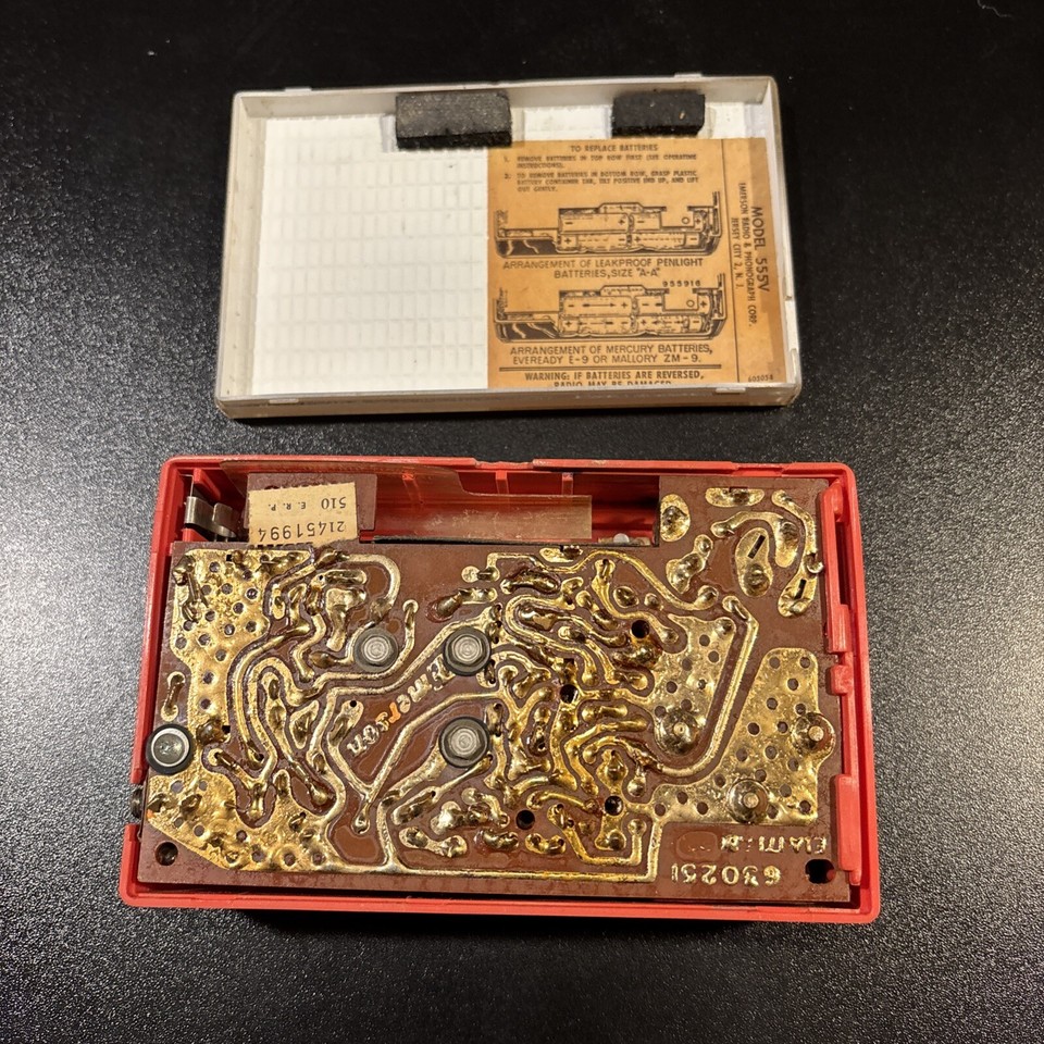 EMERSON 555 “The All American” Transistor Radio - USA ORANGE! | eBay