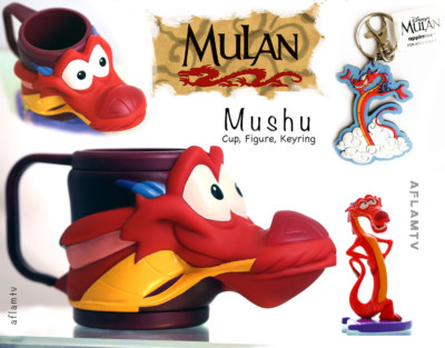 Mushu NEW Chinese Dragon Figural Cup 3D Mug Mulan Disney Rare Applause ...