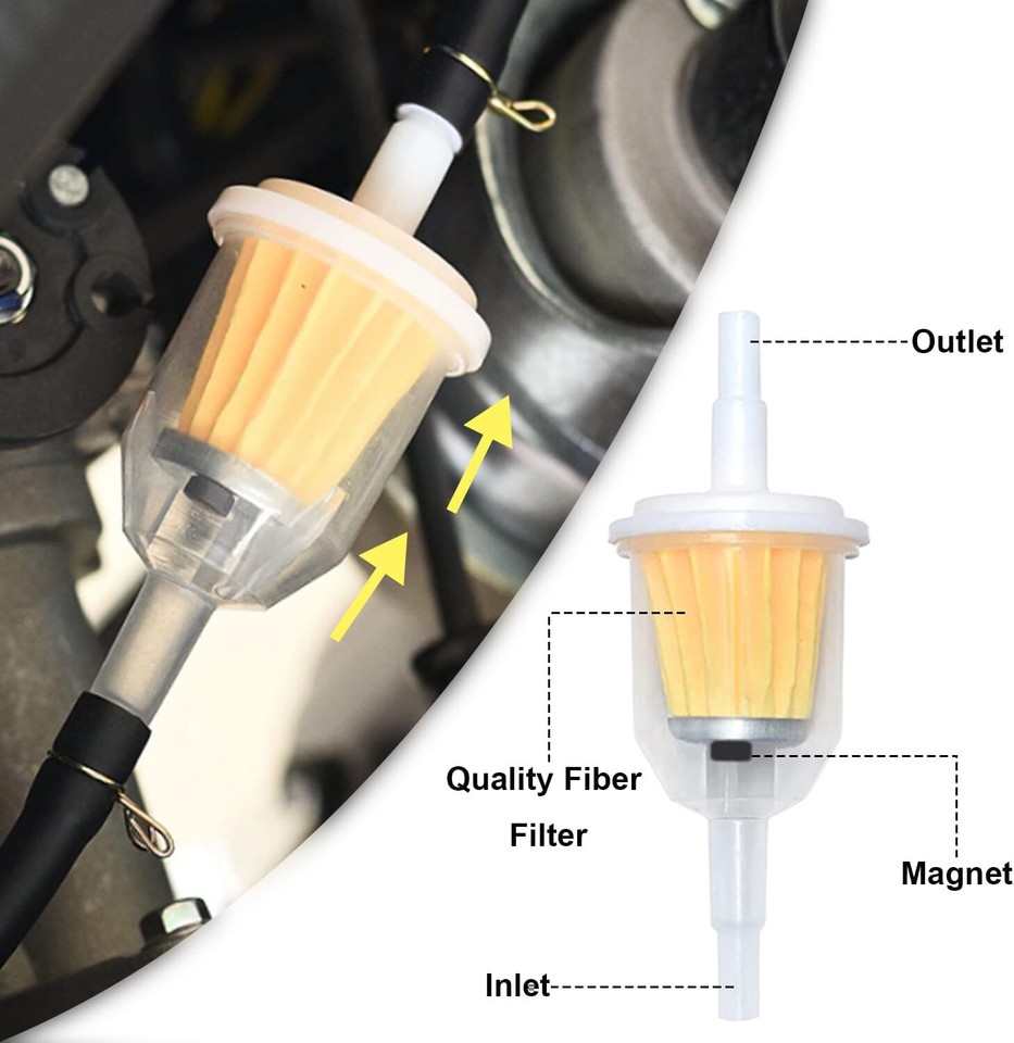 10/20/30Pack Motor Inline Gas Oil Fuel Filter Small Engine for 1/4'' 5/ ...