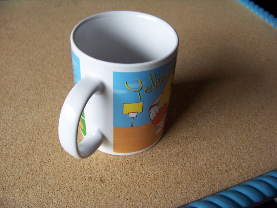 M&Ms ceramic mug coffee cup Ms Green baseball Yellow basketball M & M's ...