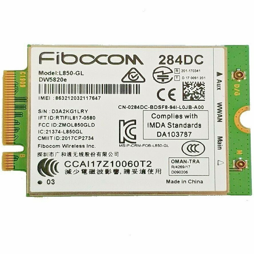 Dell DW5820e Fibocom L850-GL LTE 4G WWAN Card Module for Precision 3540 ...
