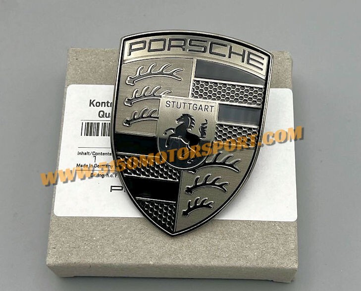 Porsche 992 Macan Panamera Taycan Turbo "Turbonite" Hood Crest Emblem ...