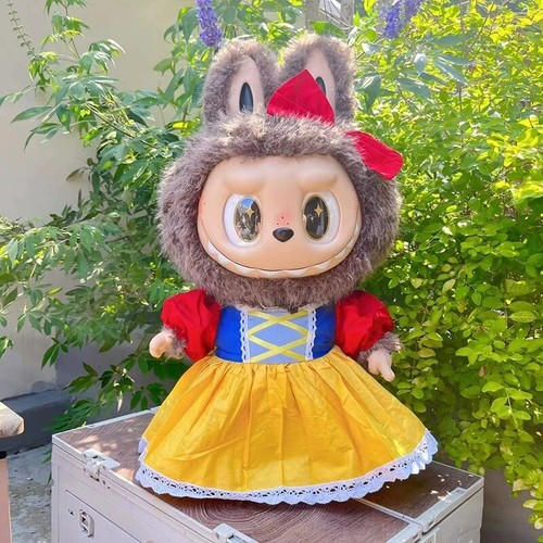 POPMART 58CM The Monsters Labubu Plush Doll White Snow Princess Dress ...