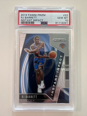 2019 Panini Prizm RJ Barrett #22 PSA 10 GEM MINT Rookie Card Instant ...