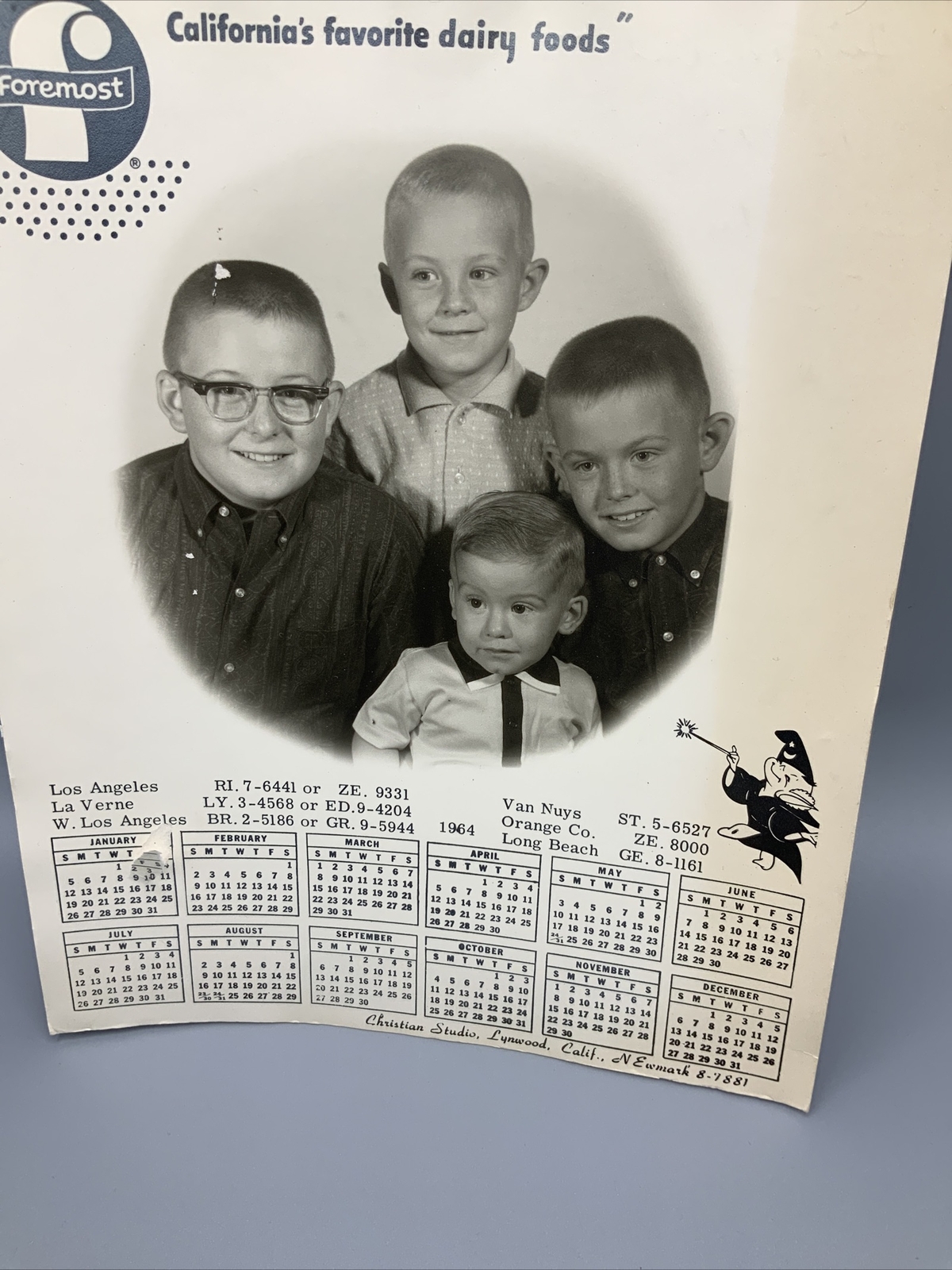 Foremost ‘California’s Favorite Dairy Foods”.. 1964 Calendar | eBay