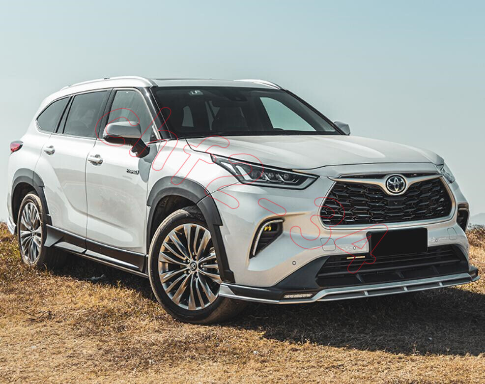 Buy For Toyota Highlander 2020-2022 ABS&LED Front Bumper Lip Body Kit ...