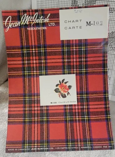 "Single Rose" - Petit Point Kit mit drei Fäden von Jean McIntosh ...