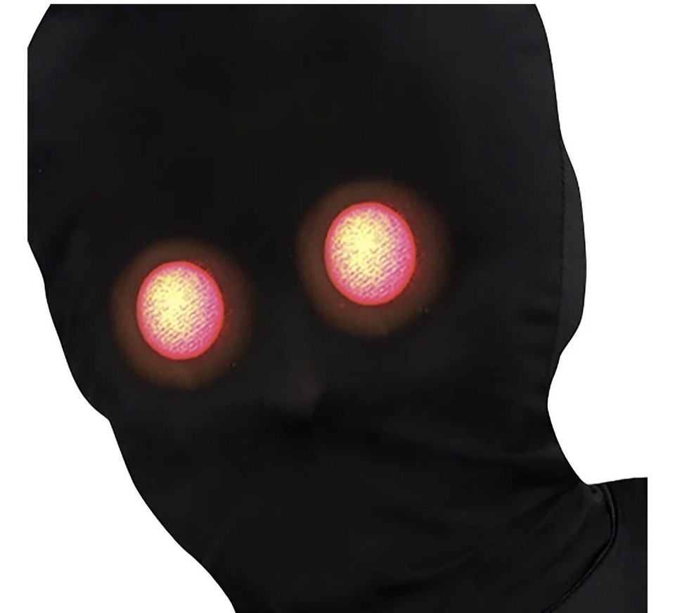 Fading Eye Shadow Demon Black Skin Suit Child Costume Medium 8-10 Hood ...