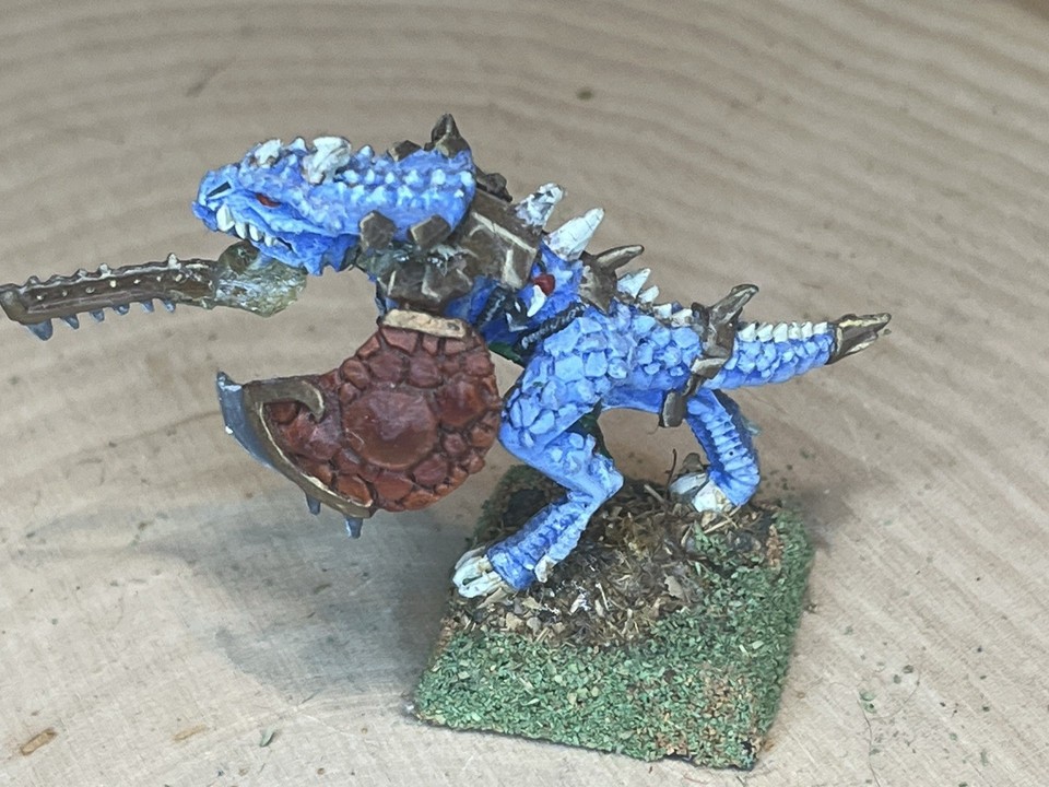 Warhammer Fantasy Lizard Men Painted Metal Old blood Saurus Hero | eBay