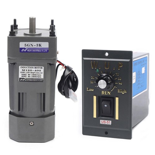 120W 1:3K 110V Reversible AC Gear Motor Electric Motor Variable Speed ...