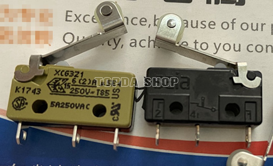 3PCS XCG3-S1Z1 micro switch 3 feet with roller pendulum stroke limit 5A ...