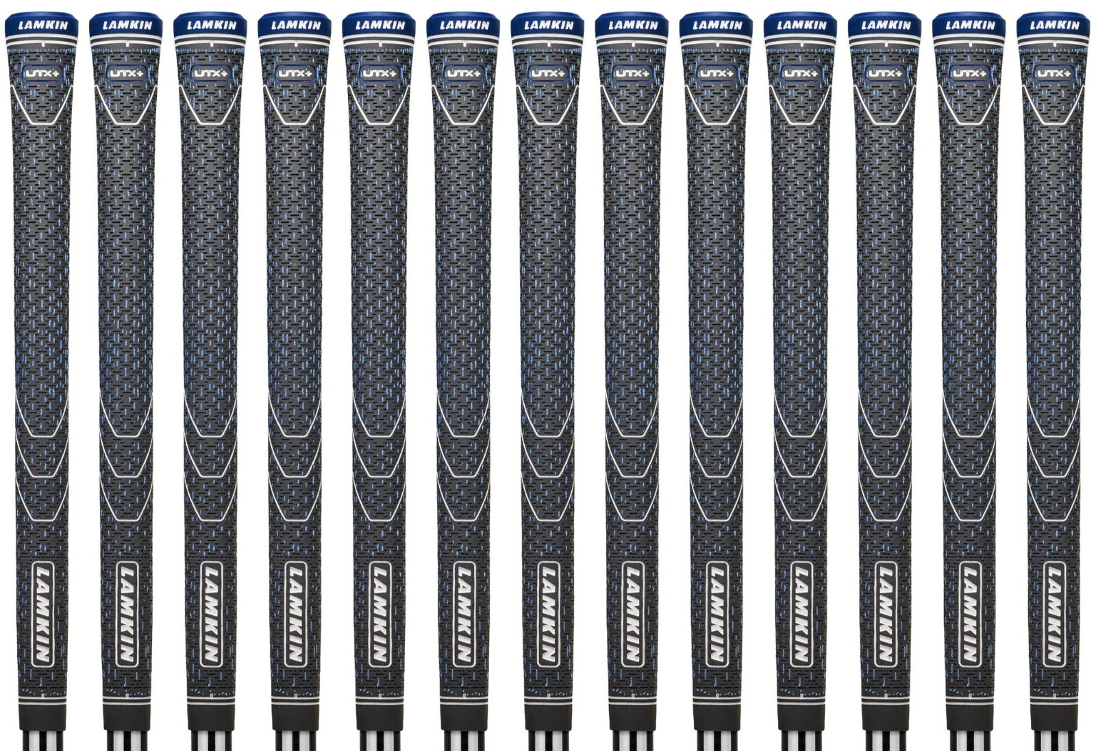 Lamkin UTX+ Gray with Blue Cord Standard Golf Grips - UTX Plus - Set of ...
