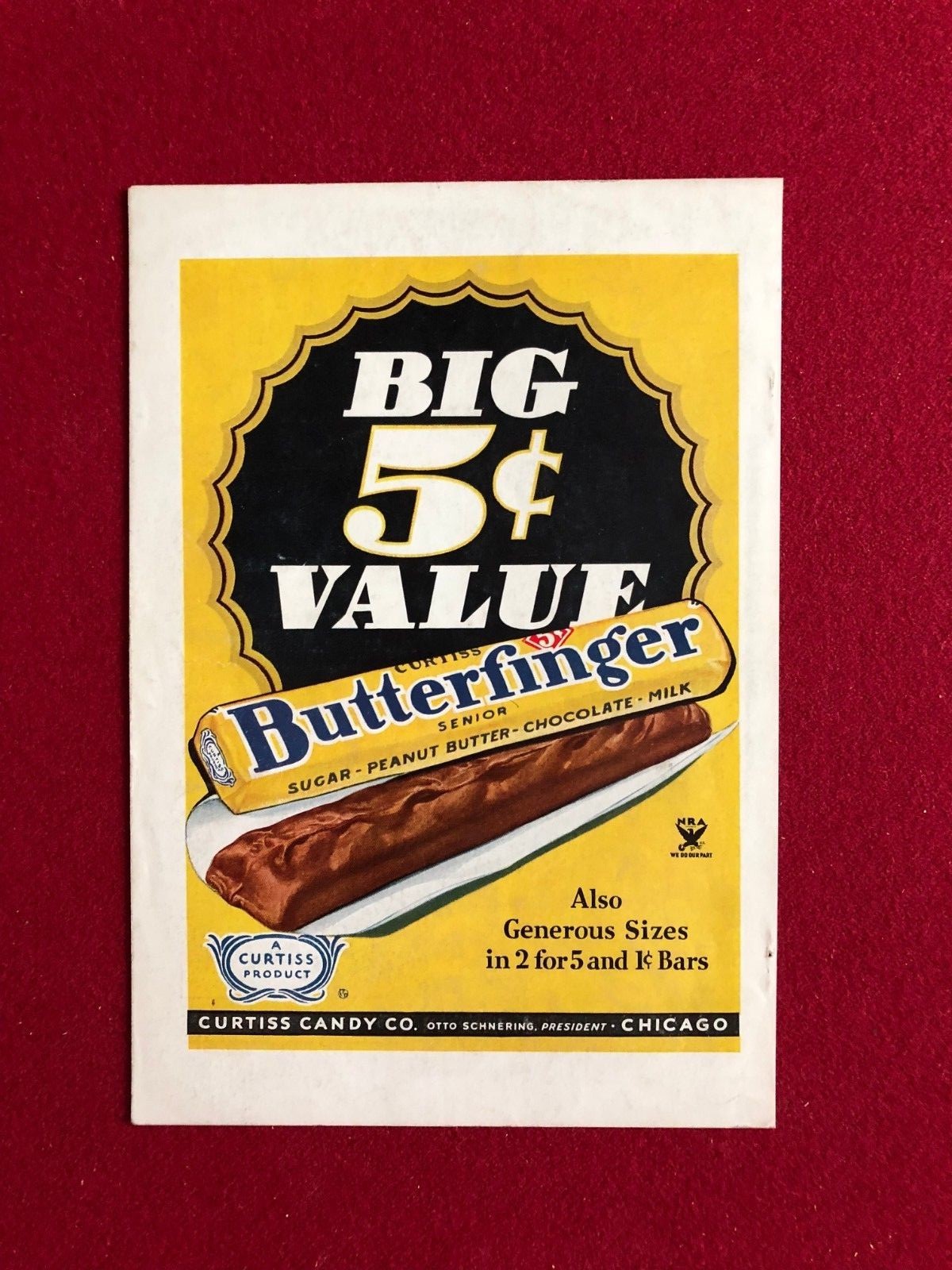 1933, "Butterfinger", Original Display Ad (Scarce) | eBay