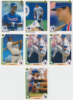 Texas Rangers Baseball Card Lot 1990-91 Upper Deck | eBay