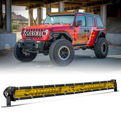 22 inch Slim Led Light Bar Spot Flood Combo Offroad UTV ATV Boat Truck ...