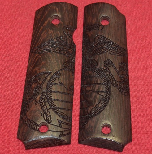 Colt Firearms Full Size 1911 Government / Commander Marines USMC Grips ...