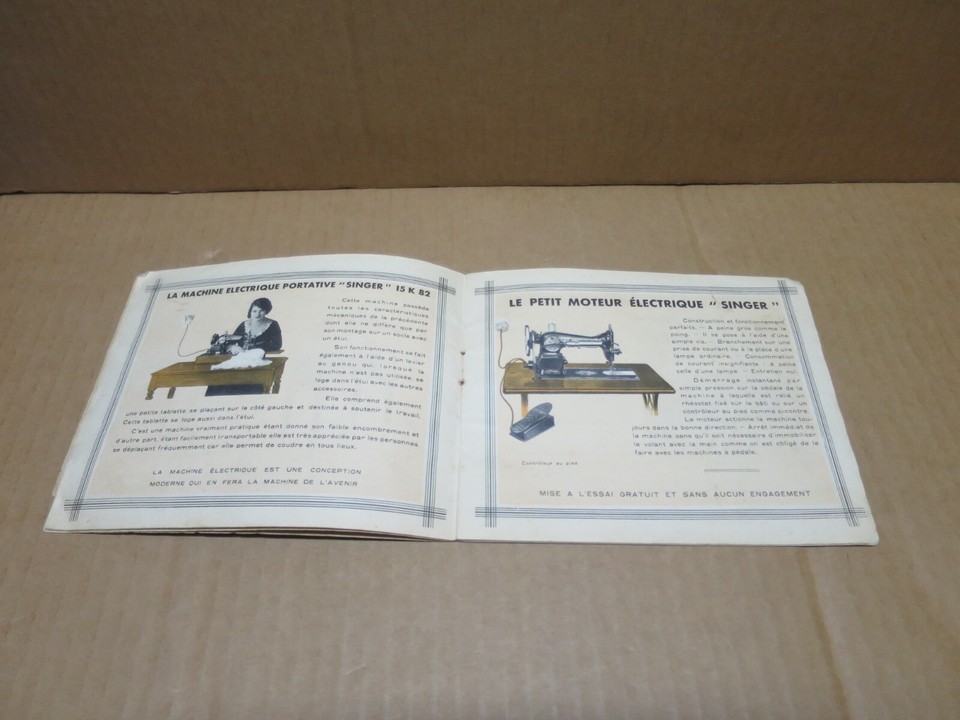 CONFECTION Machines à Coudre SINGER catalogue publicitaire VIERZON ...