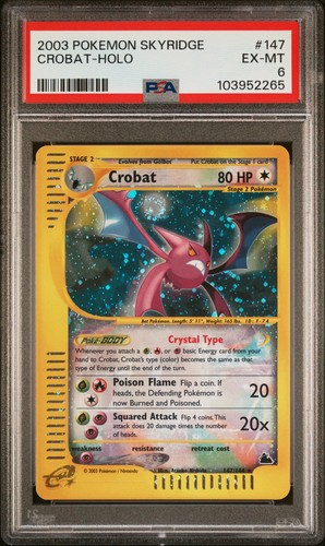 2003 POKEMON SKYRIDGE HOLO #147 CROBAT PSA 6 | eBay