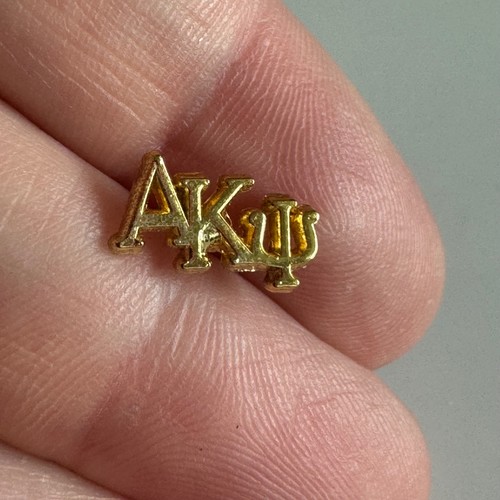 AKΨ Greek Letters Lapel Pin – Gold Tone Fraternity Enamel Small Tie ...