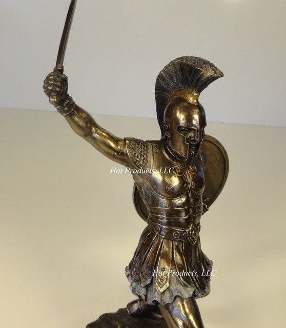 Hector Unleashed w/ Sword & Shield Bronze Finish Statue Sculpture ...