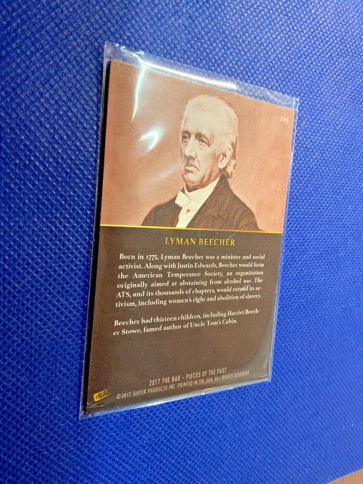 LYMAN BEECHER 2017 The Bar Pieces of the Past Historic Americans #105 ...