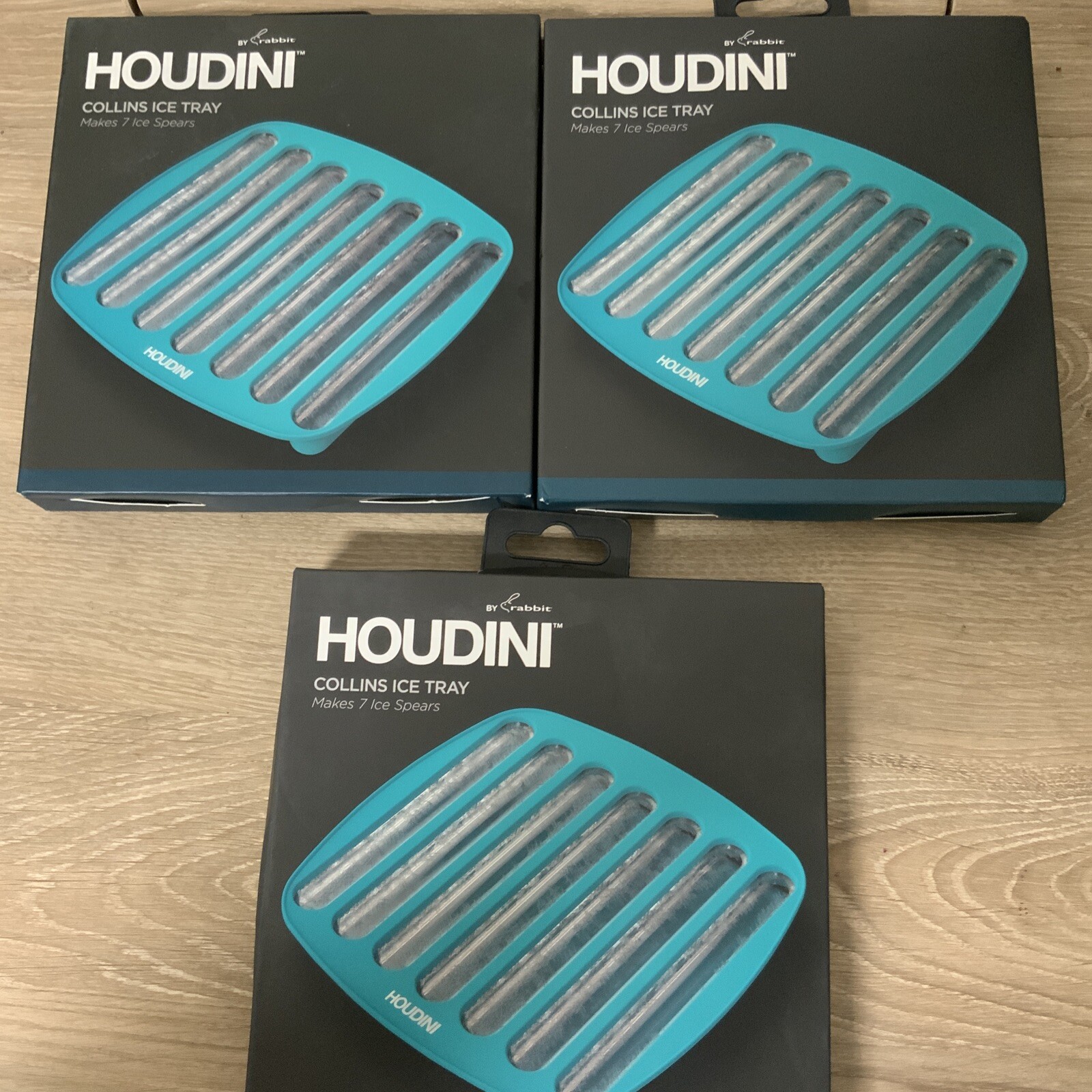 📀 Houdini Silicone Collins Ice Tray - Makes 7 Ice Spears (LOT OF 3) NEW ...