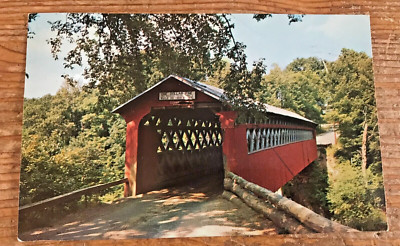 Vintage Chiselville Covered Bridge Postcard East Arlington, Vermont VT ...