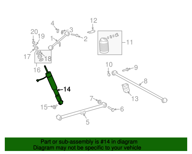 Genuine Lexus GX470 2003-2009 Rear Shock Absorber 48530-69485 OEM | eBay