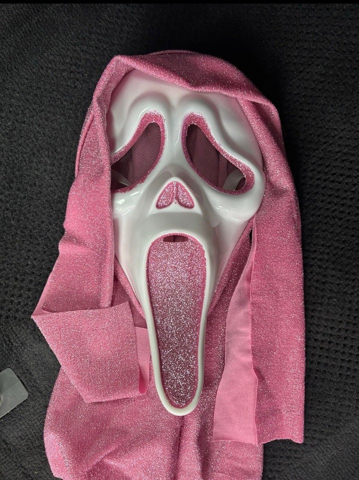 Scream Ghost Face Pink Glitter Mask Officially Licensed Fun World ...
