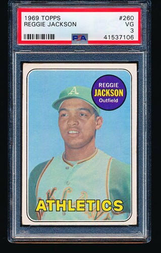 1969 Topps REGGIE JACKSON Rookie #260 PSA 3 | eBay