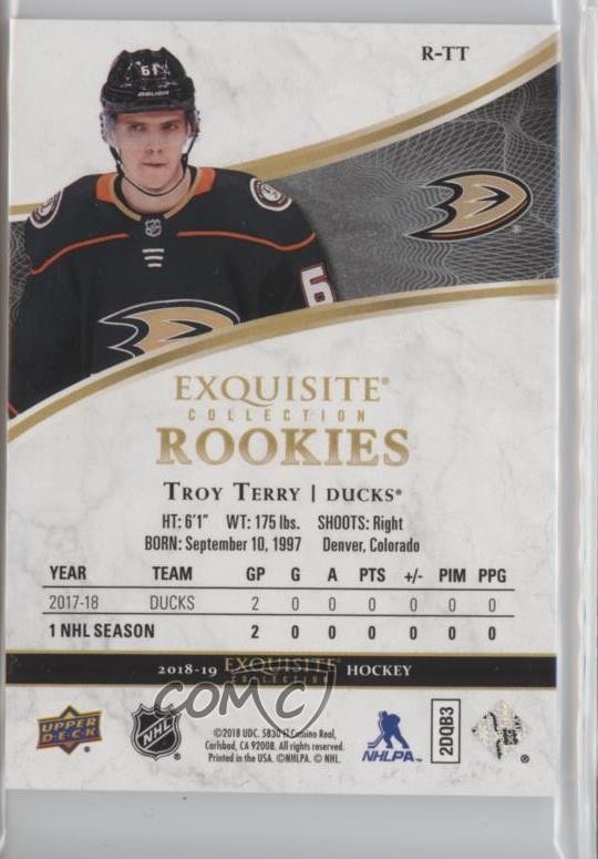 2018 Upper Deck Black Diamond Exquisite Collection Rookies /299 Troy ...