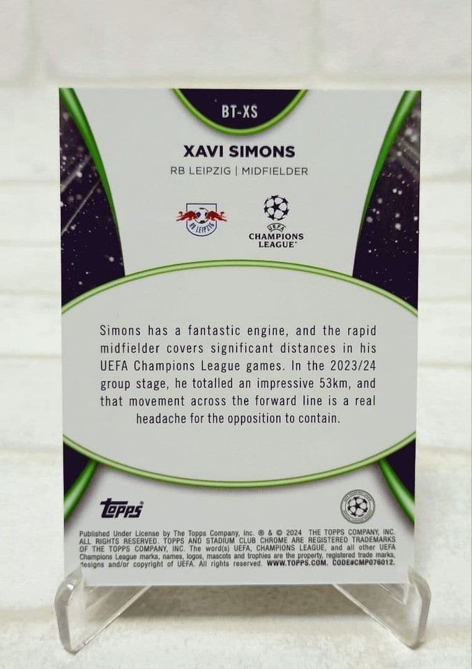Xavi Simons CASE HIT Beam Team Soccer Card - Topps - PSG - Raw ...